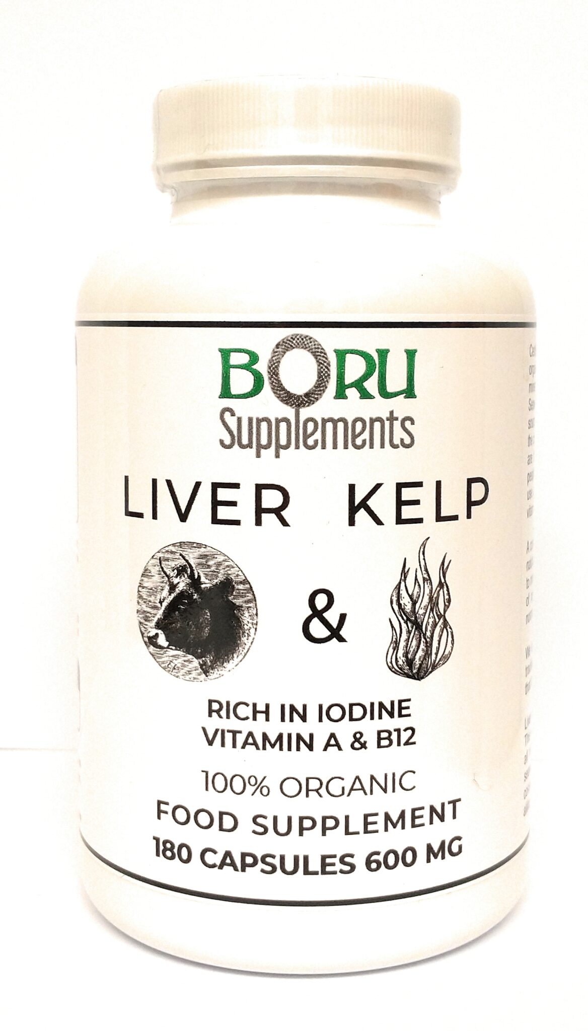 Liver & Kelp Capsules 180 Capsules 600mg – Boru Supplements